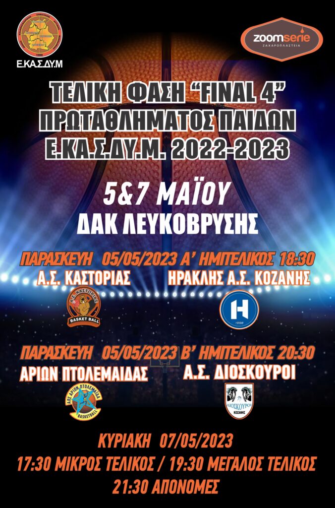 Έφτασε η ώρα και του Final 4 των παίδων για την σεζόν 2022-23 - ΔΙΟΣΚΟΥΡΟΙ